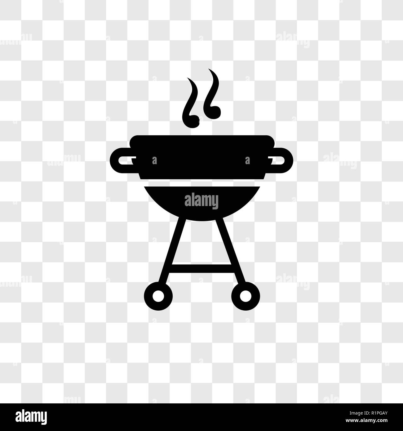 Barbecue with Wheels vector icon isolated on transparent background ...