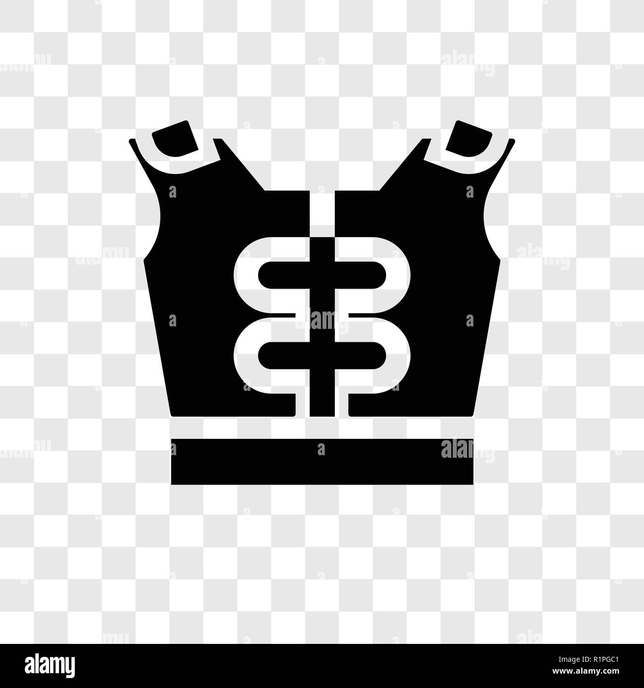 Shoulder Pad vector icon isolated on transparent background, Shoulder ...
