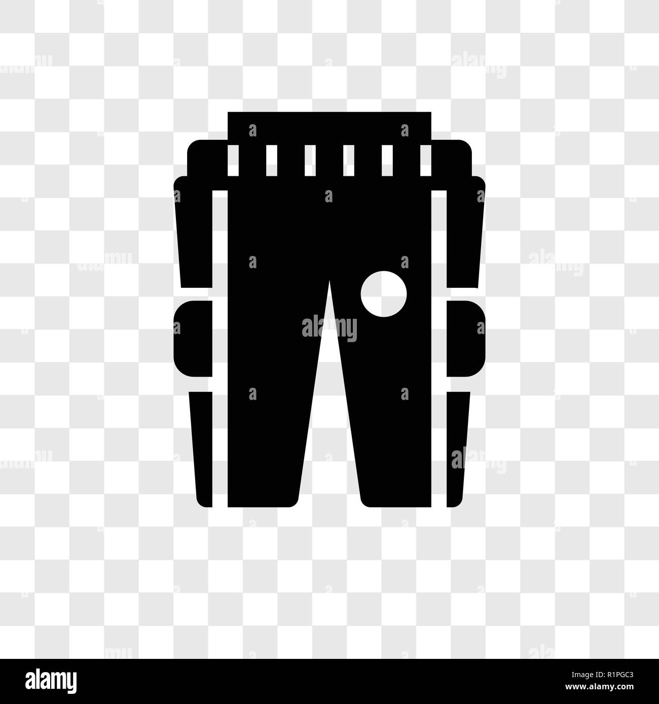 Practice Pants vector icon isolated on transparent background, Practice ...