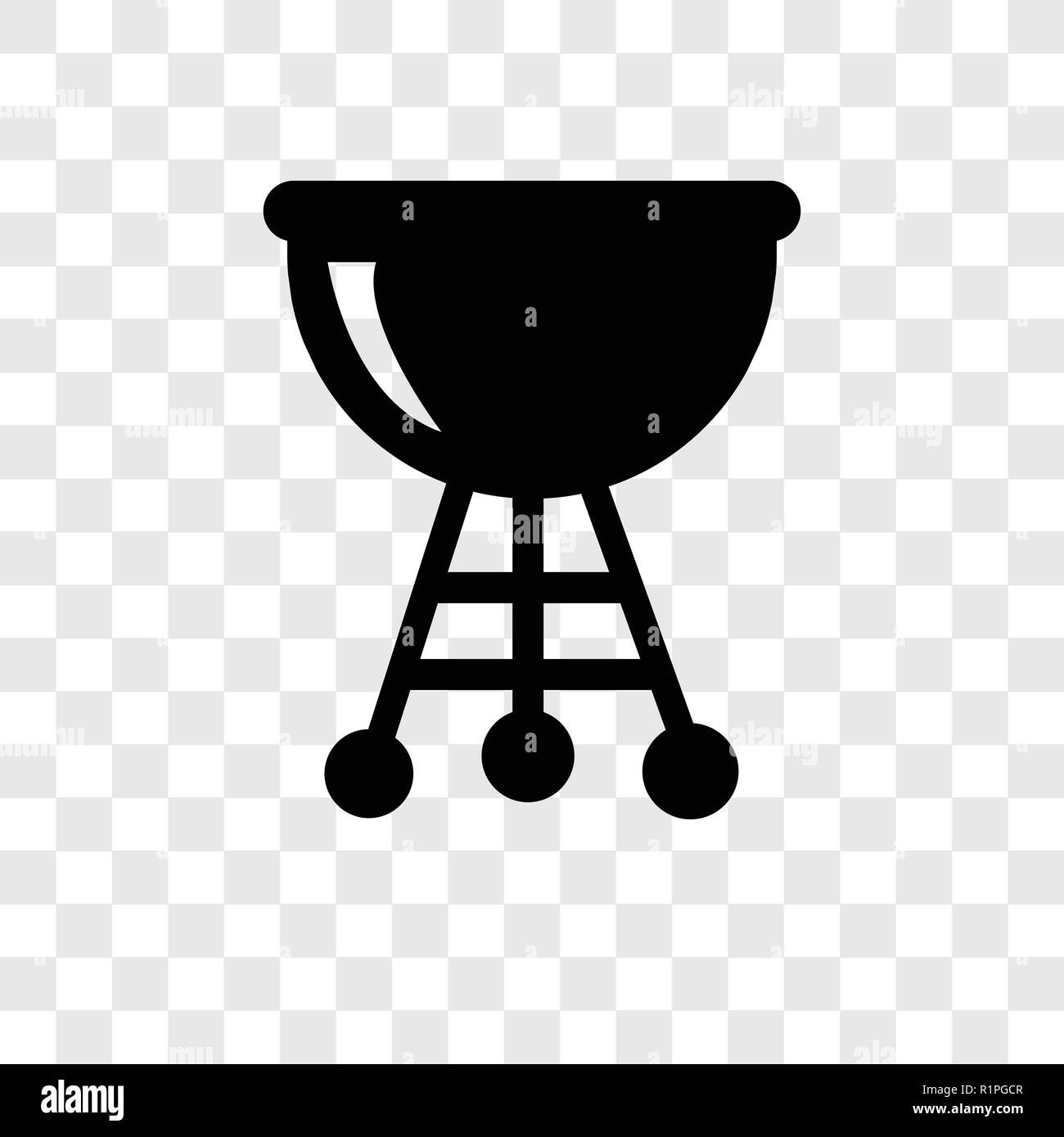 Barbecue vector icon isolated on transparent background, Barbecue ...