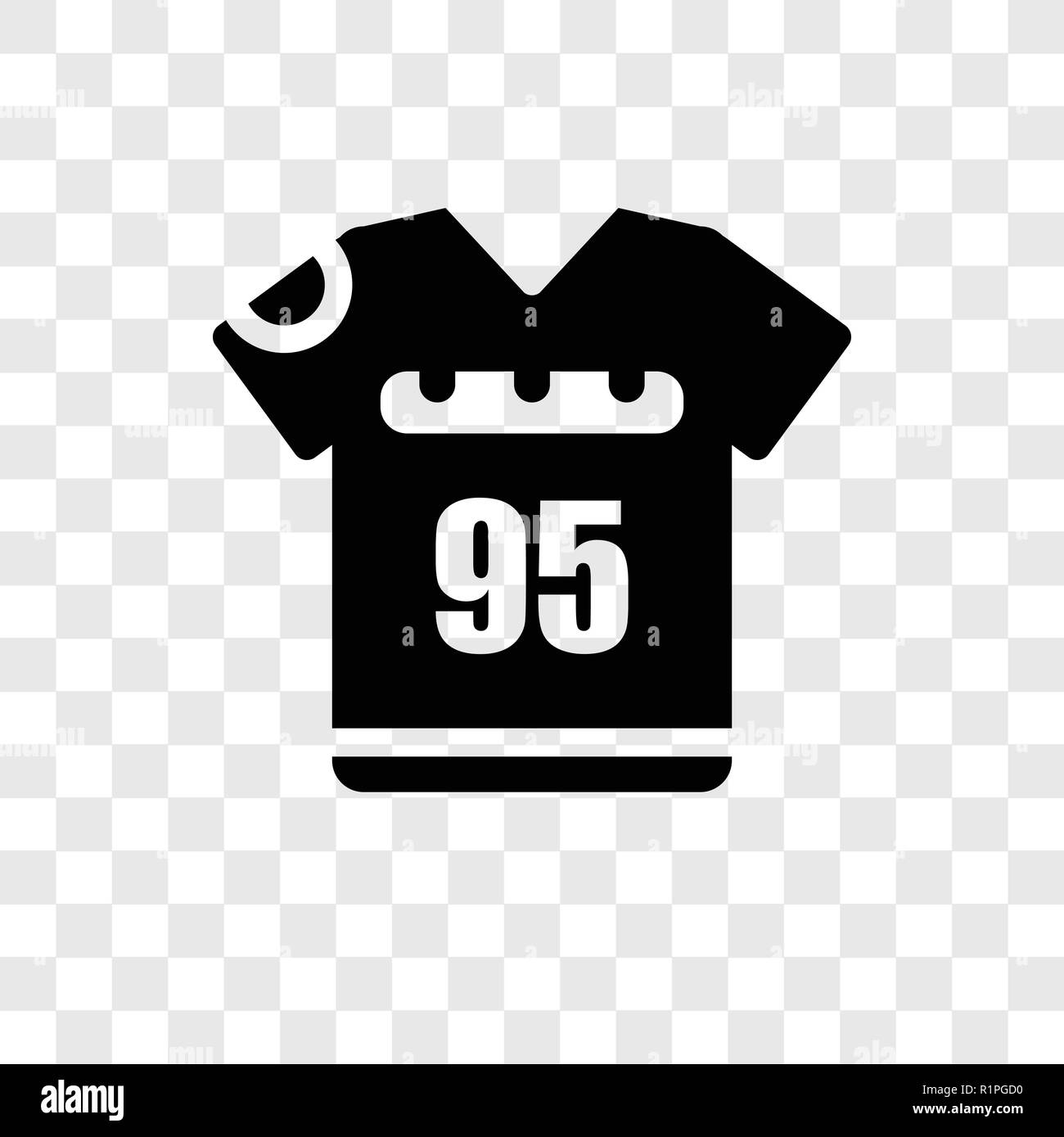 Football t shirt with number 83 vector icon isolated on transparent ...