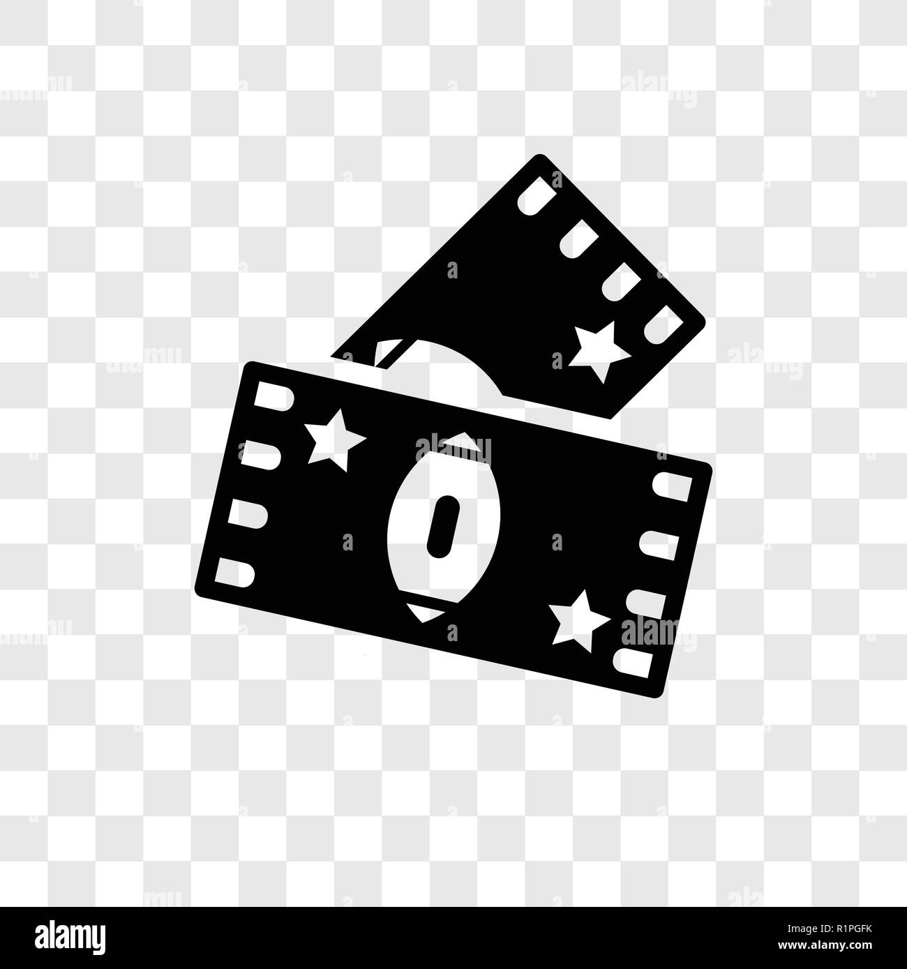 American football game ticket vector icon isolated on transparent ...