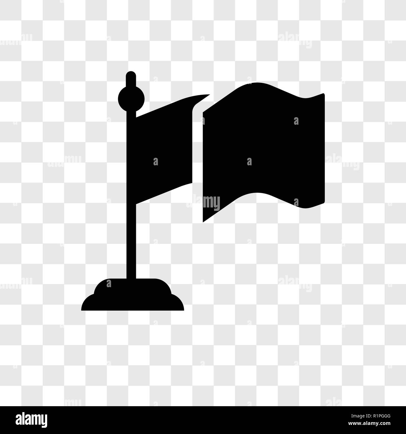 Flag vector icon isolated on transparent background, Flag transparency ...