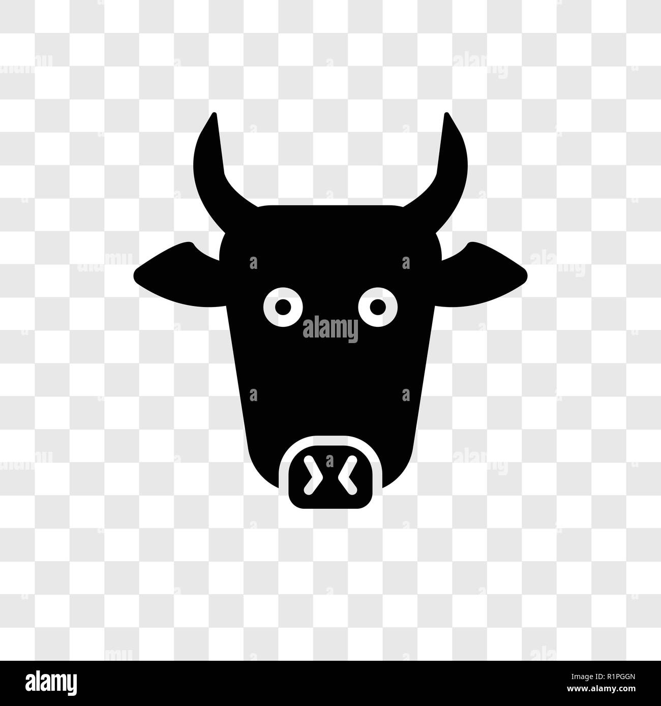 Cow vector icon isolated on transparent background, Cow transparency ...