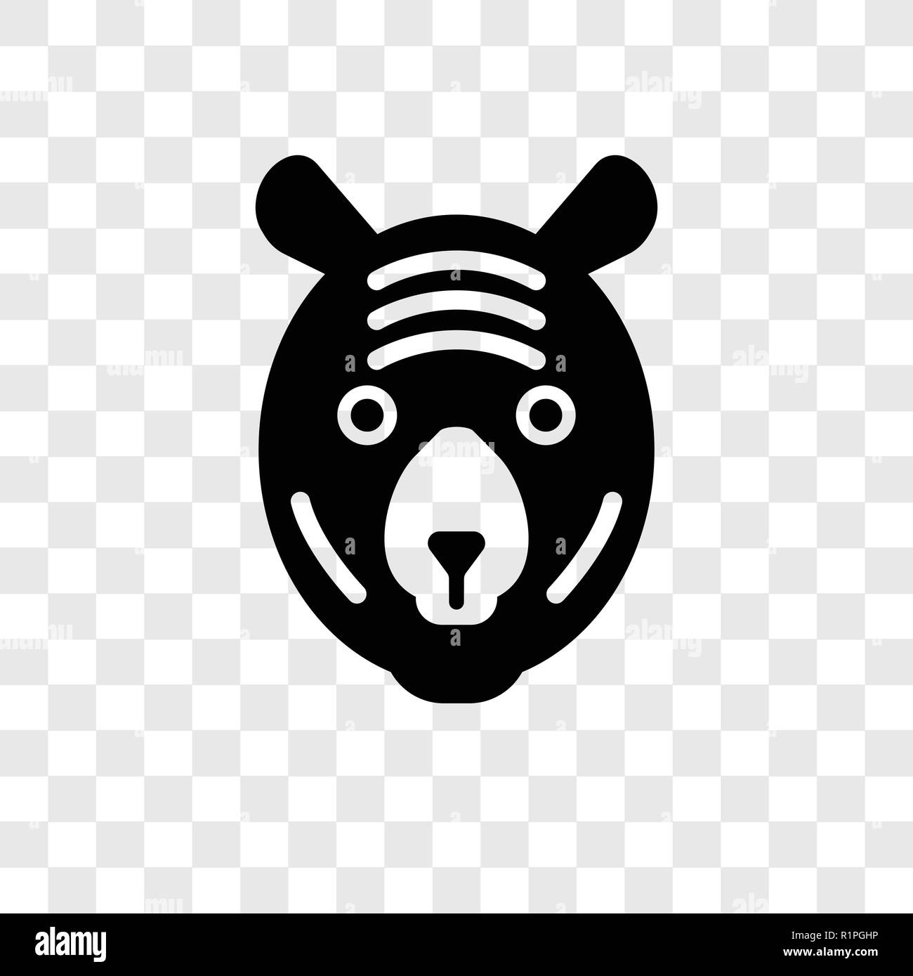 Tiger vector icon isolated on transparent background, Tiger ...