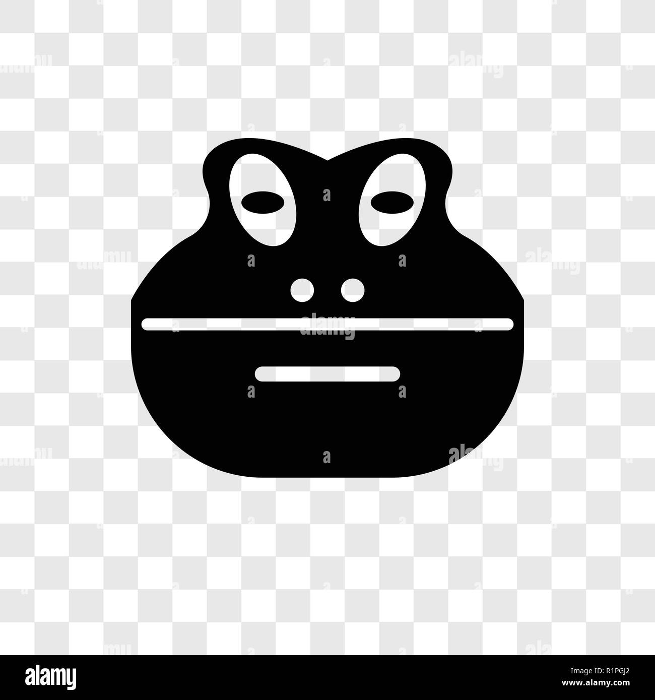Frog vector icon isolated on transparent background, Frog transparency ...