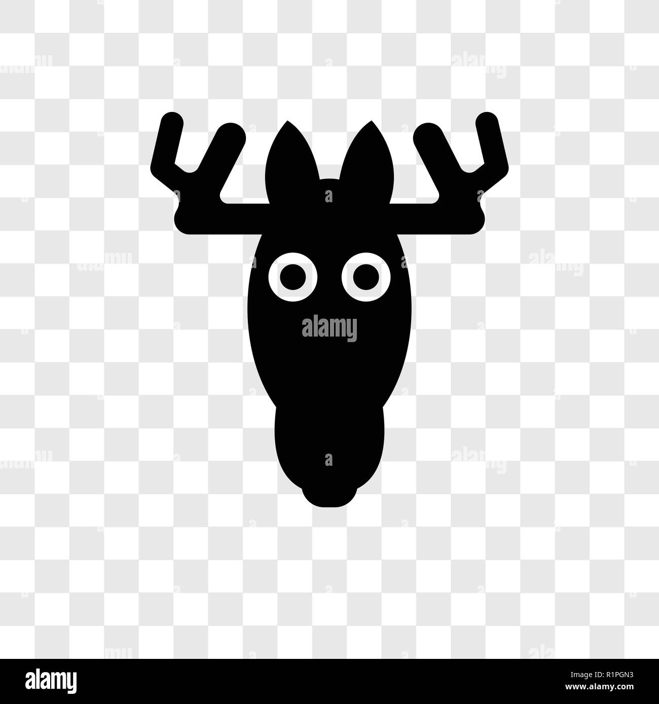 Moose vector icon isolated on transparent background, Moose ...