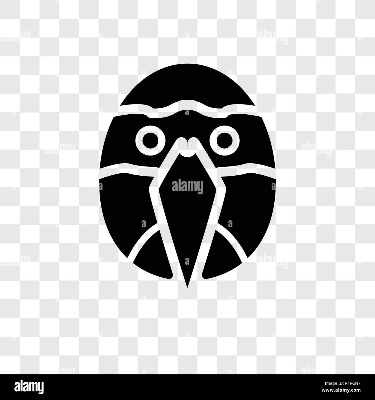 Parrot vector icon isolated on transparent background, Parrot ...