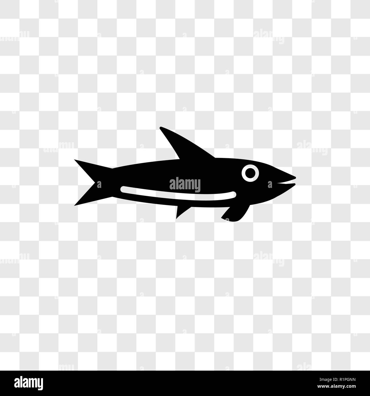 Pike vector icon isolated on transparent background, Pike transparency ...