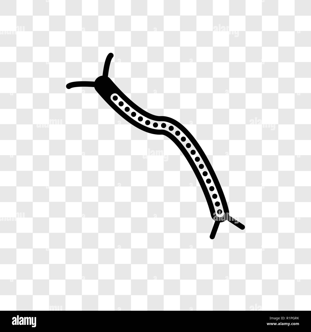 Centipede vector icon isolated on transparent background, Centipede ...