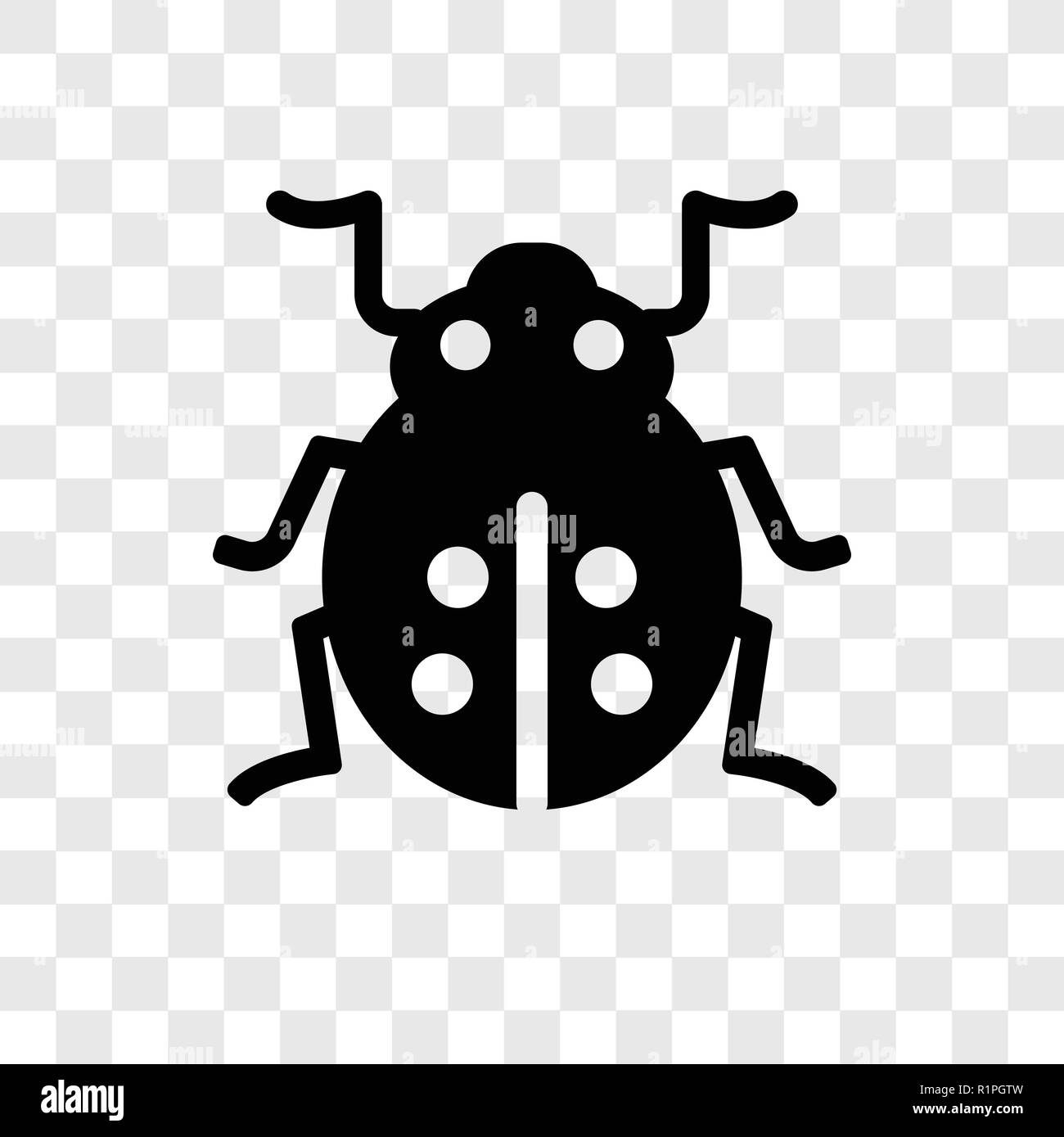 Ladybug vector icon isolated on transparent background, Ladybug ...