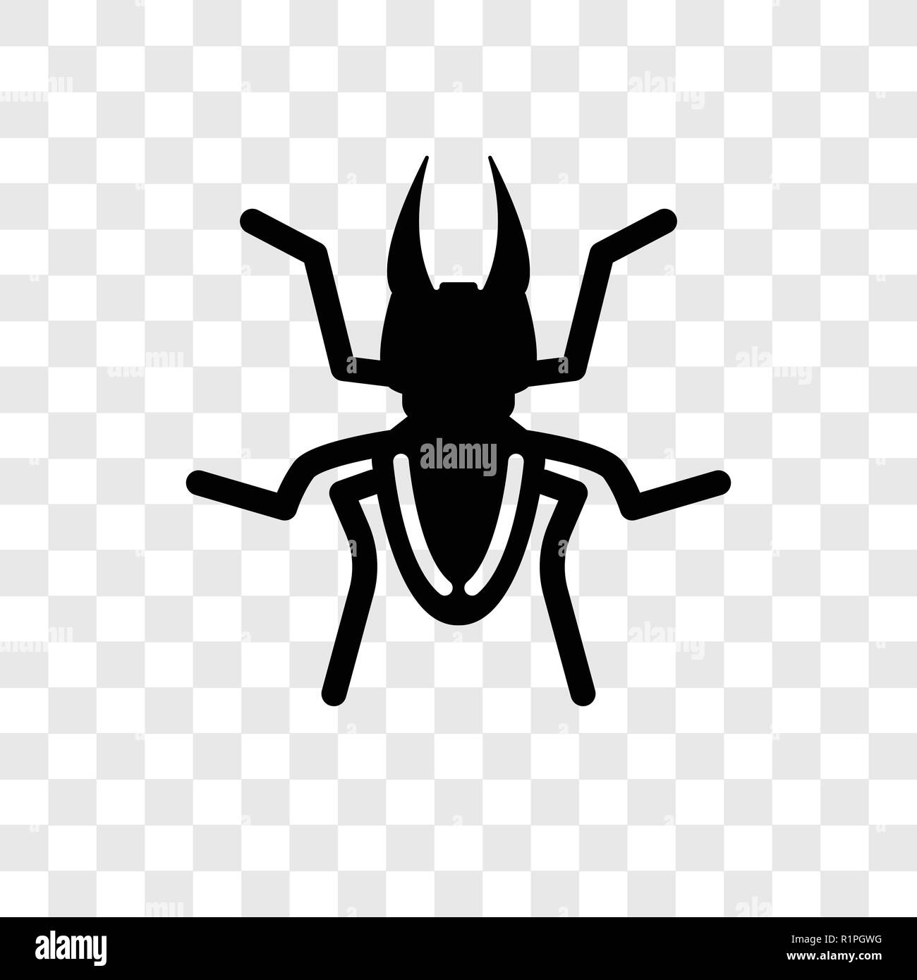 Beetle vector icon isolated on transparent background, Beetle ...