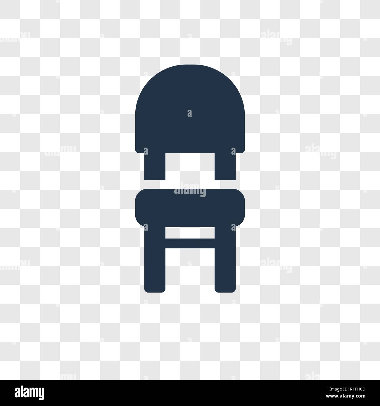 Chair vector icon isolated on transparent background, Chair ...