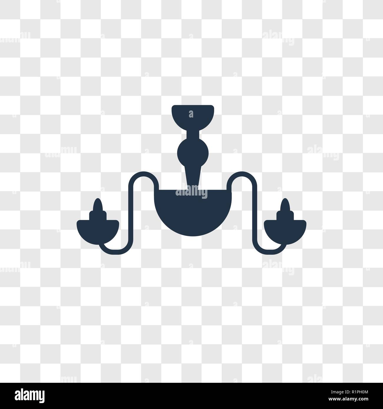 Chandelier vector icon isolated on transparent background, Chandelier ...