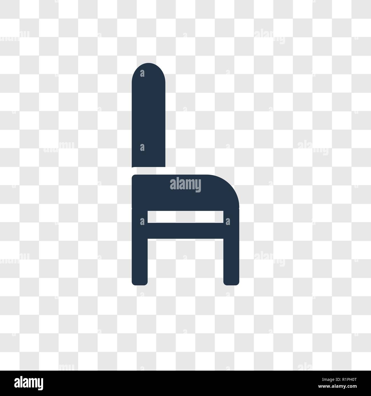 Chair vector icon isolated on transparent background, Chair ...
