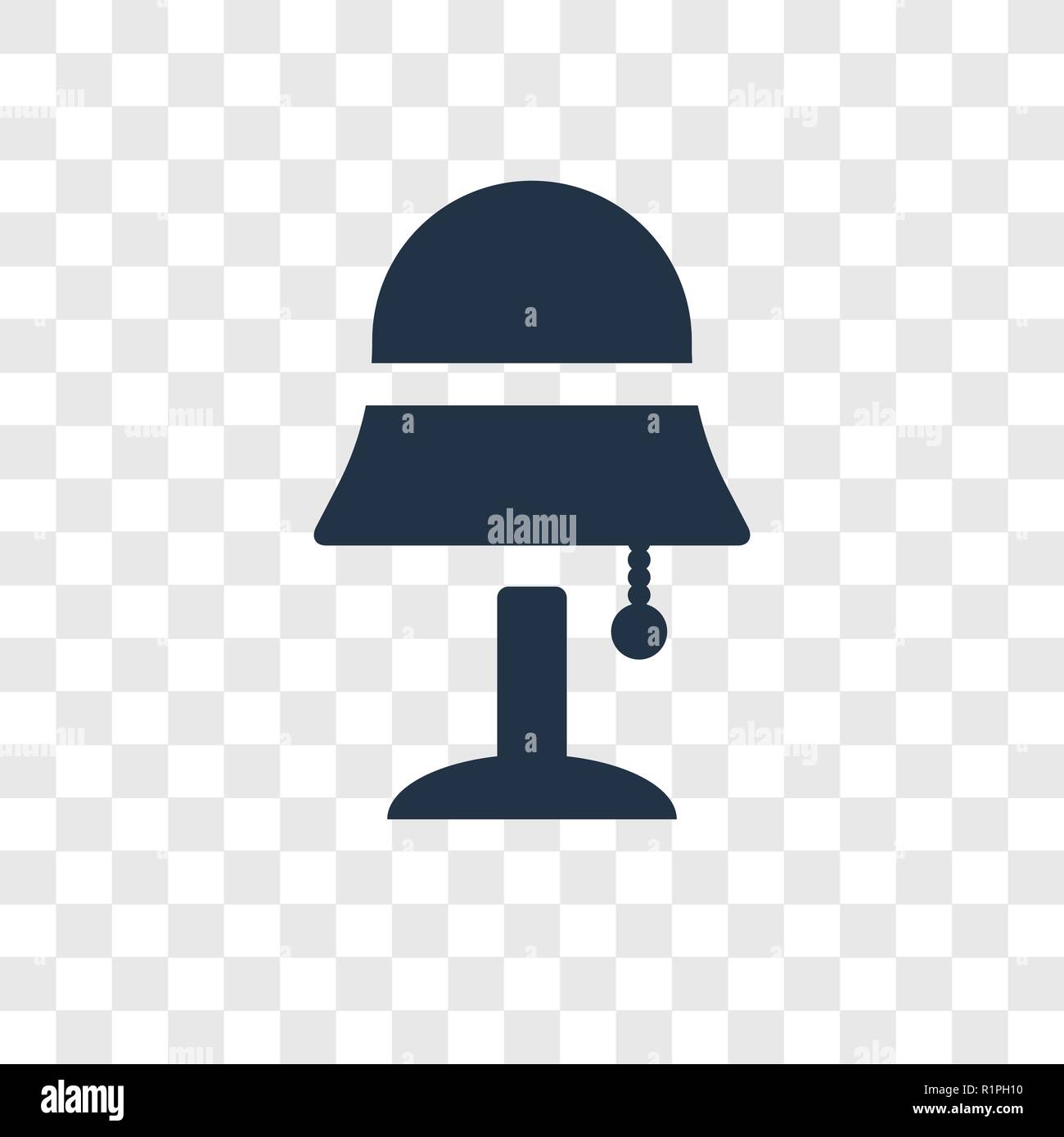 Lamp vector icon isolated on transparent background, Lamp transparency ...