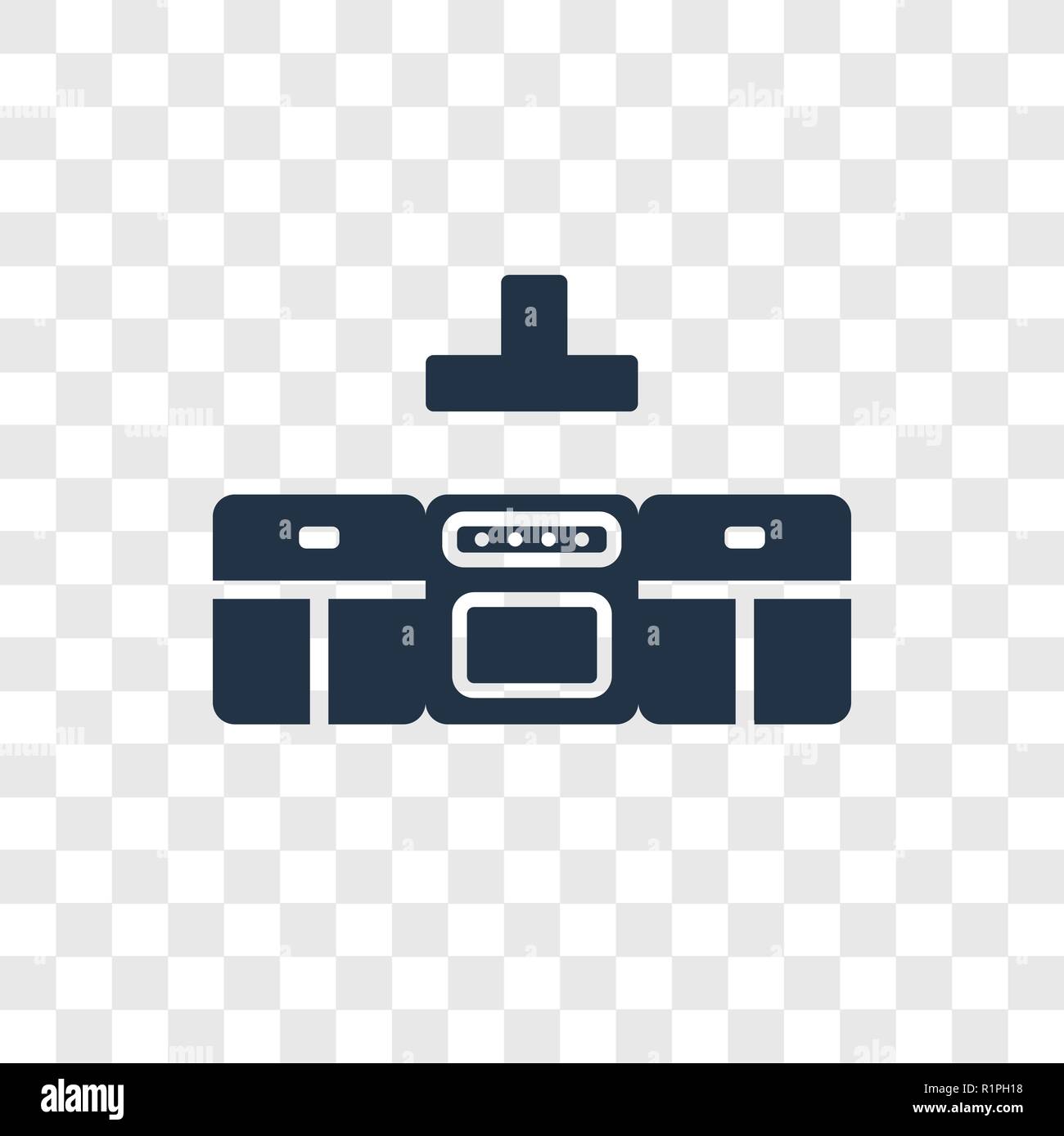 Kitchen furniture vector icon isolated on transparent background ...