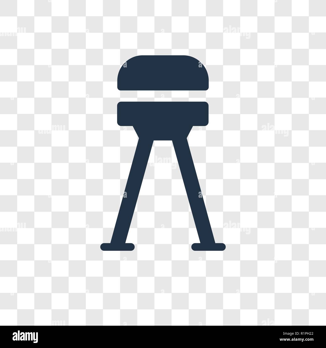 Stool vector icon isolated on transparent background, Stool ...