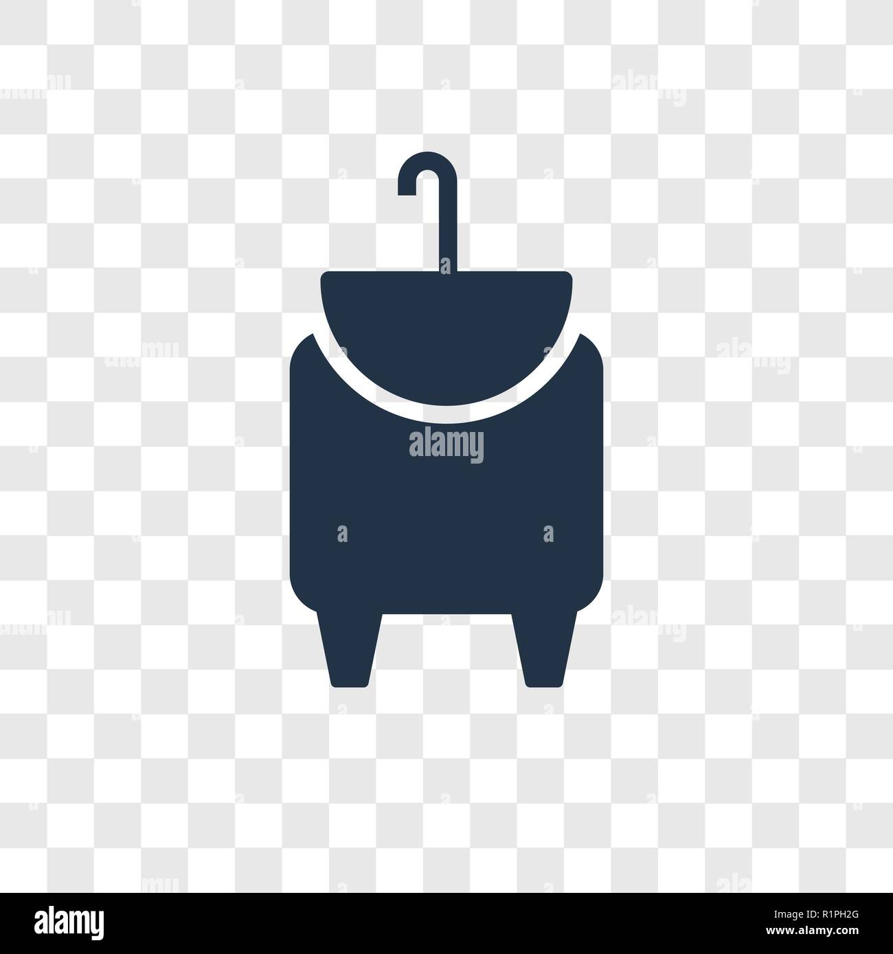 Kitchen sink vector icon isolated on transparent background, Kitchen ...