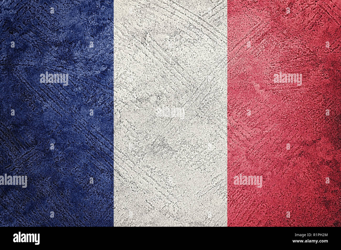 Grunge France flag. France flag with grunge texture Stock Photo - Alamy