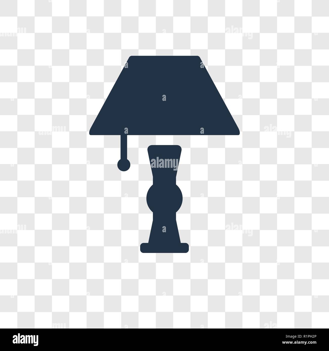 Lamp vector icon isolated on transparent background, Lamp transparency ...