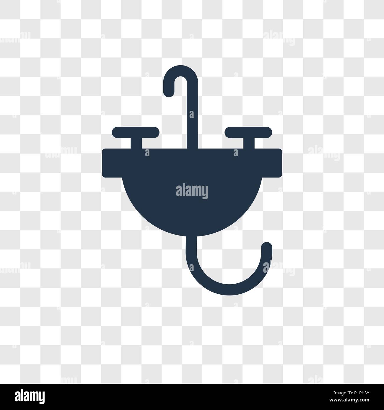 Sink vector icon isolated on transparent background, Sink transparency ...