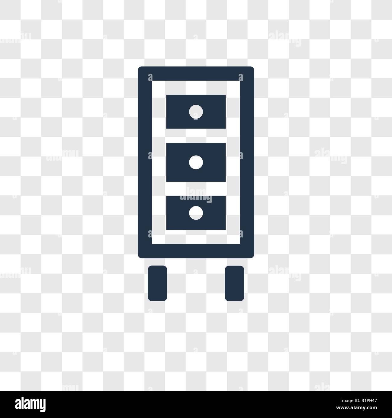 Cabinet vector icon isolated on transparent background, Cabinet ...