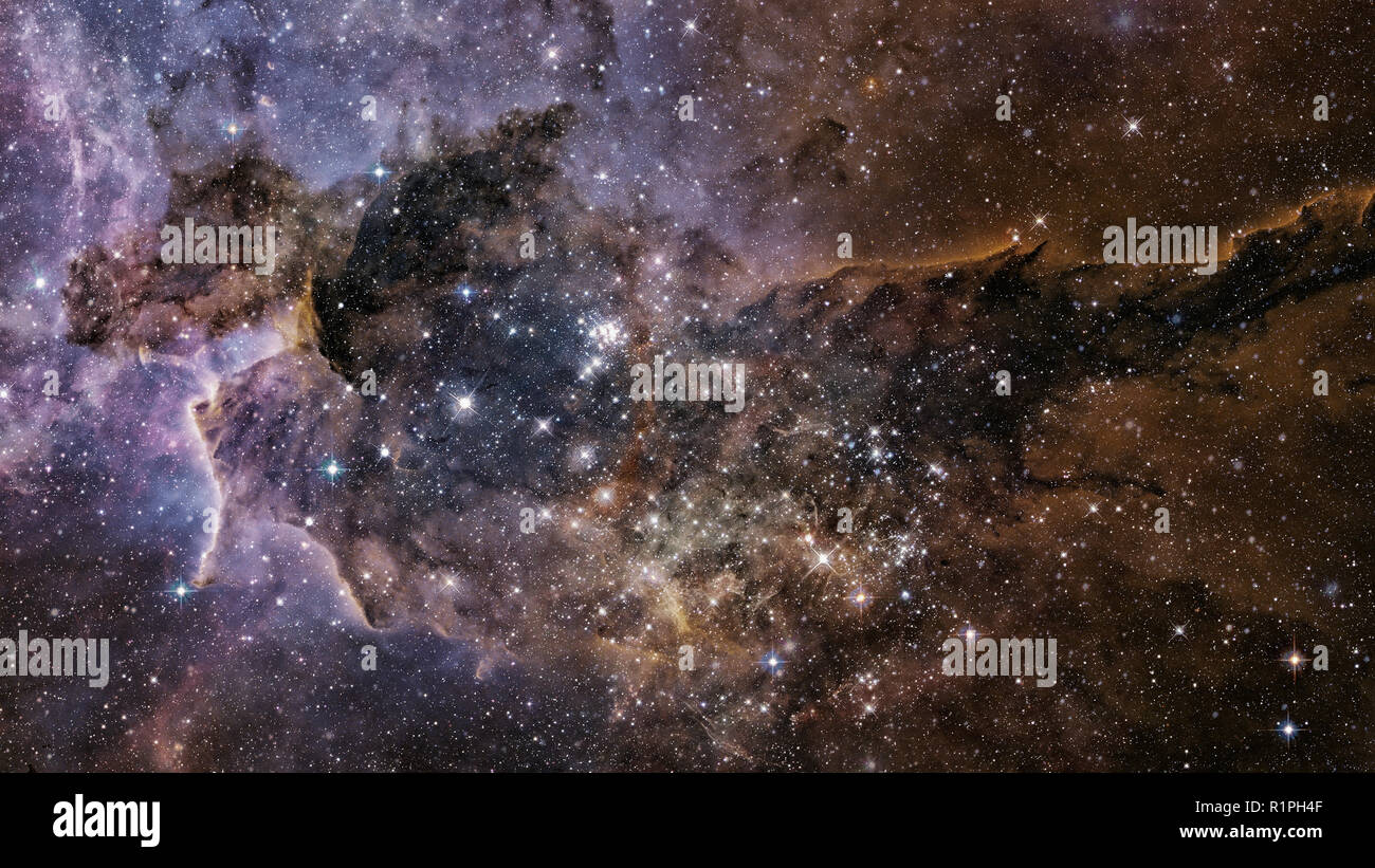 Dark nebula and stars in space. Starry sky. Elements of this image ...