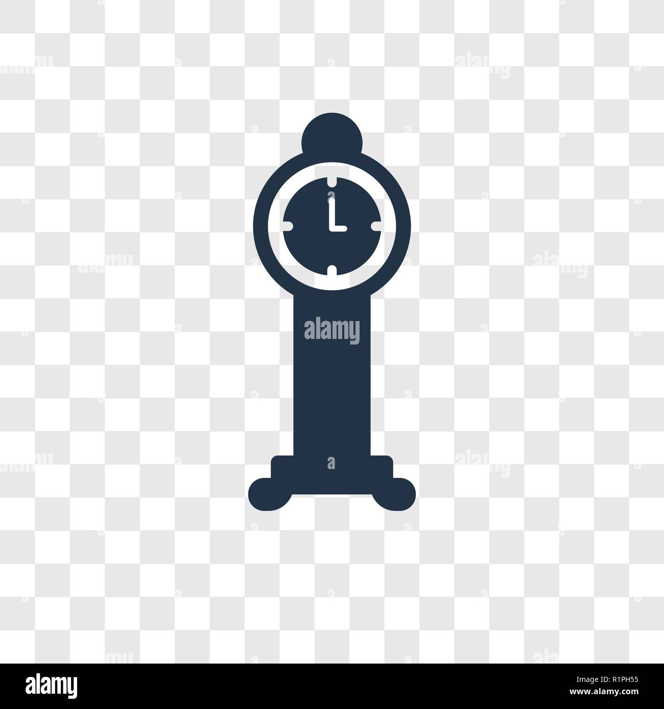 Clock vector icon isolated on transparent background, Clock ...