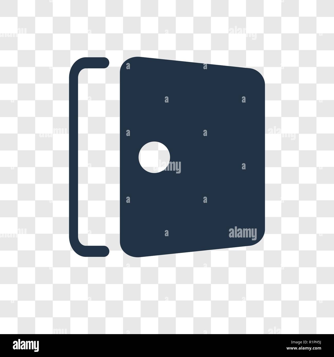 Door vector icon isolated on transparent background, Door transparency ...