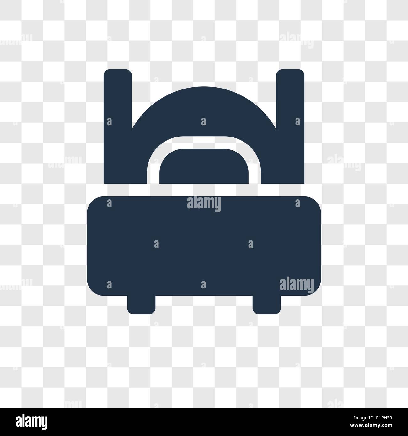 Bed vector icon isolated on transparent background, Bed transparency ...