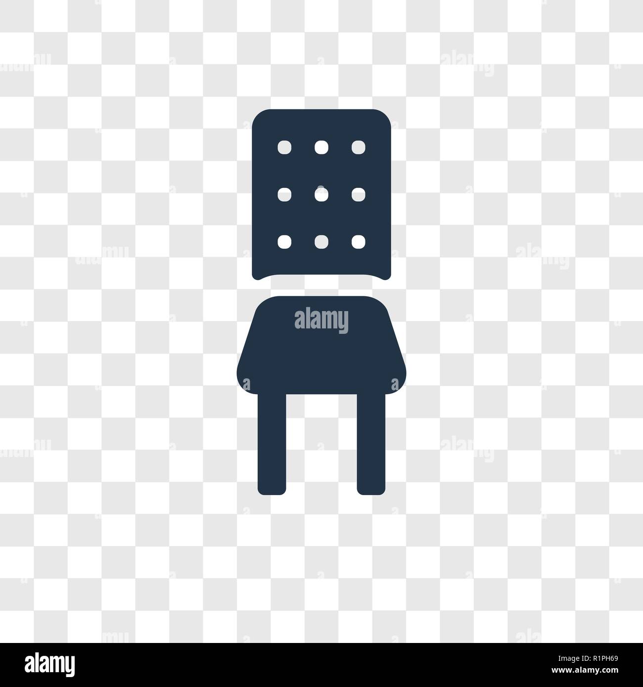 Chair vector icon isolated on transparent background, Chair ...