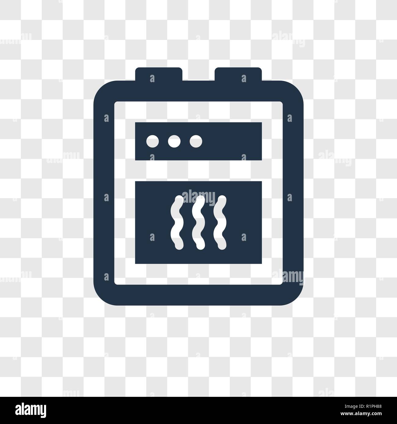 Oven vector icon isolated on transparent background, Oven transparency ...