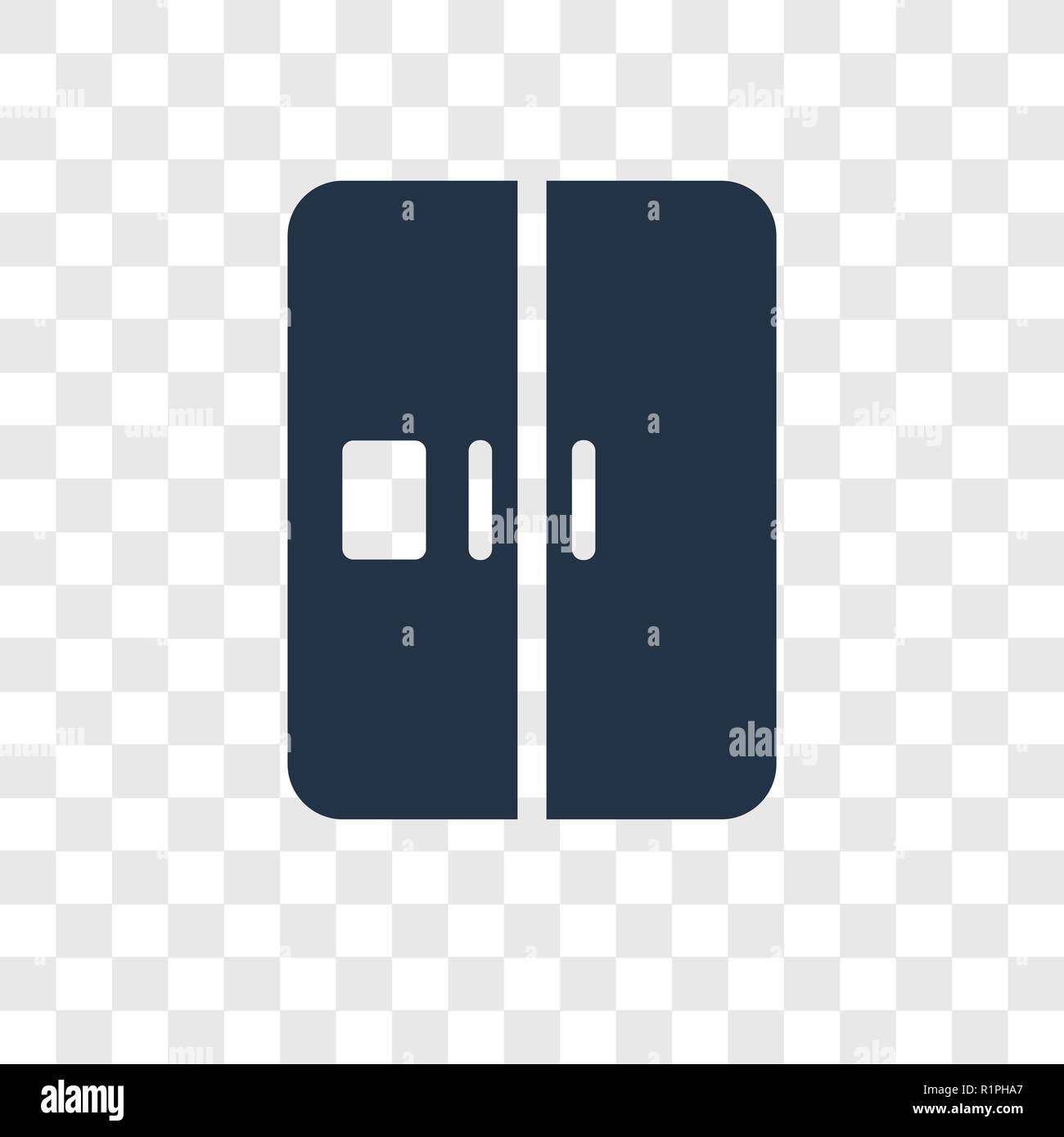 Fridge vector icon isolated on transparent background, Fridge ...