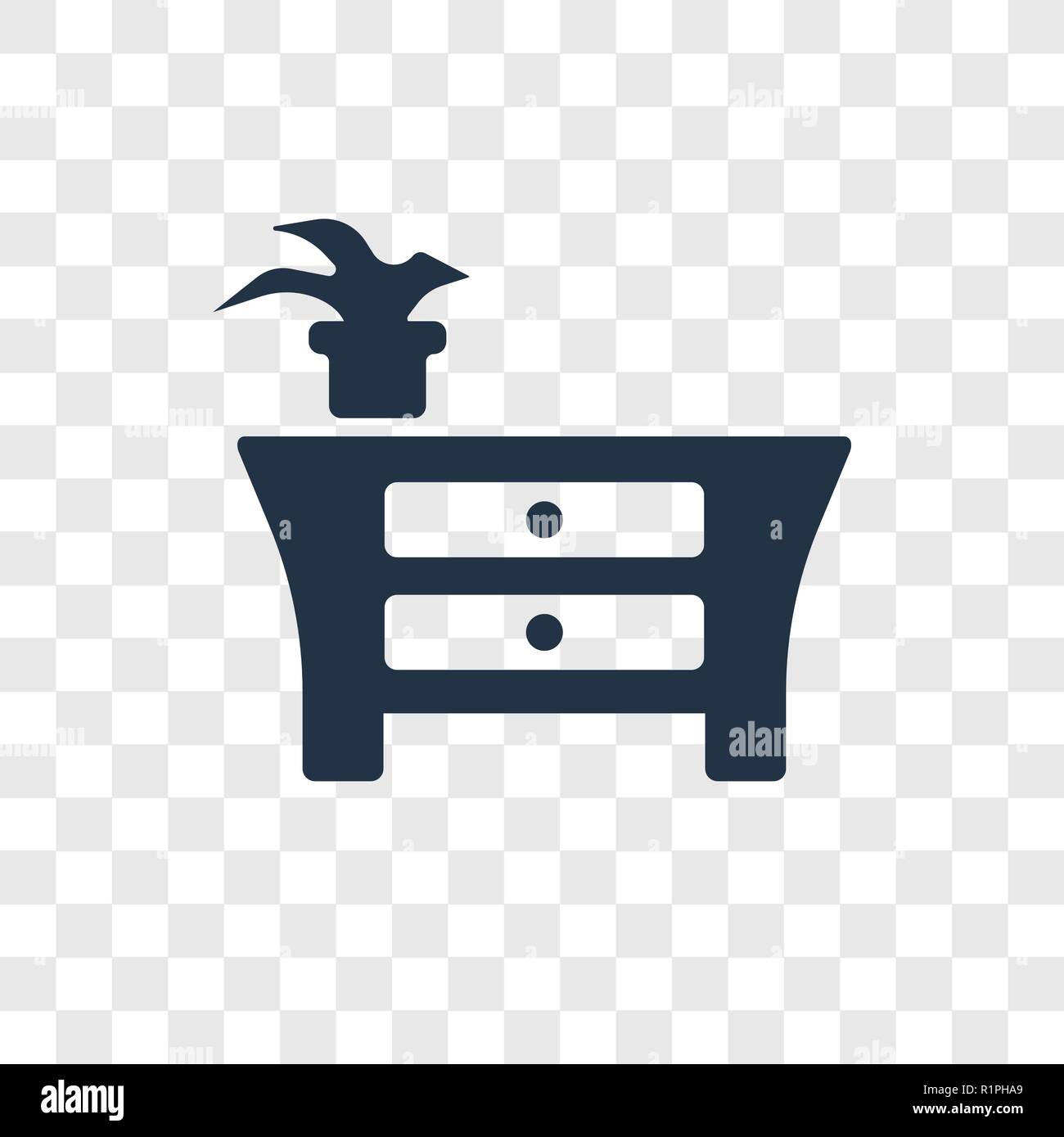 Furniture vector icon isolated on transparent background, Furniture ...