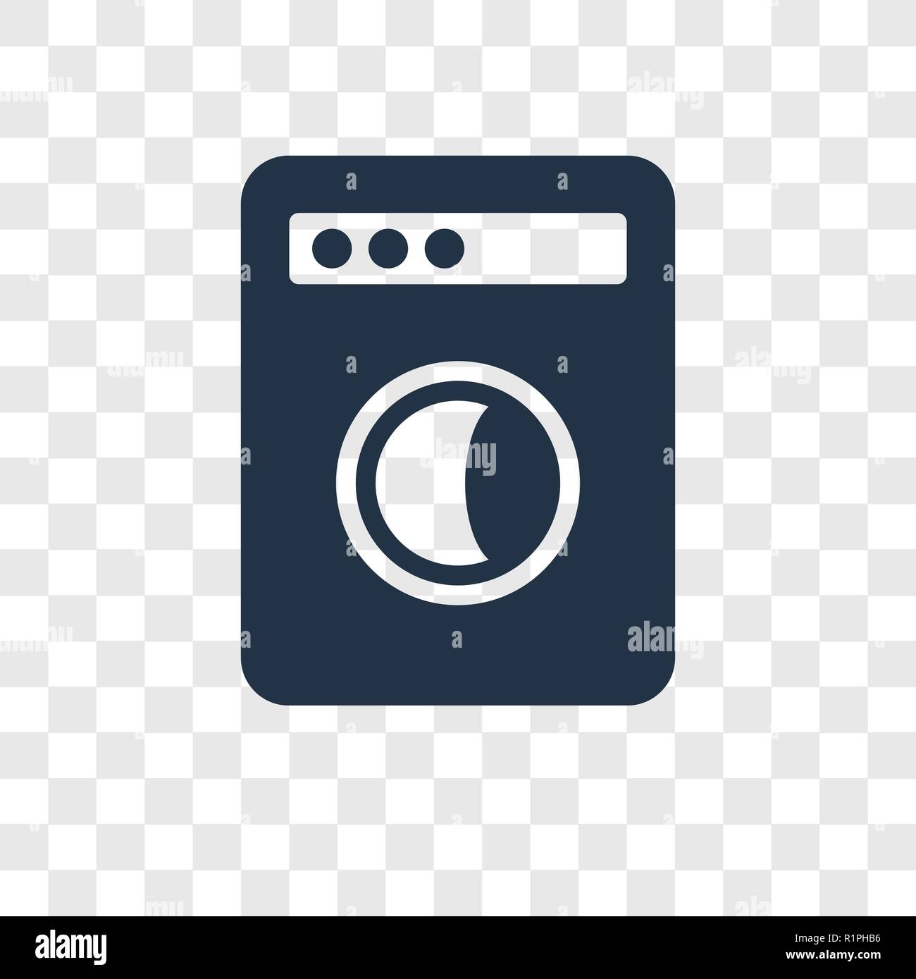 Washing machine vector icon isolated on transparent background, Washing machine transparency ...