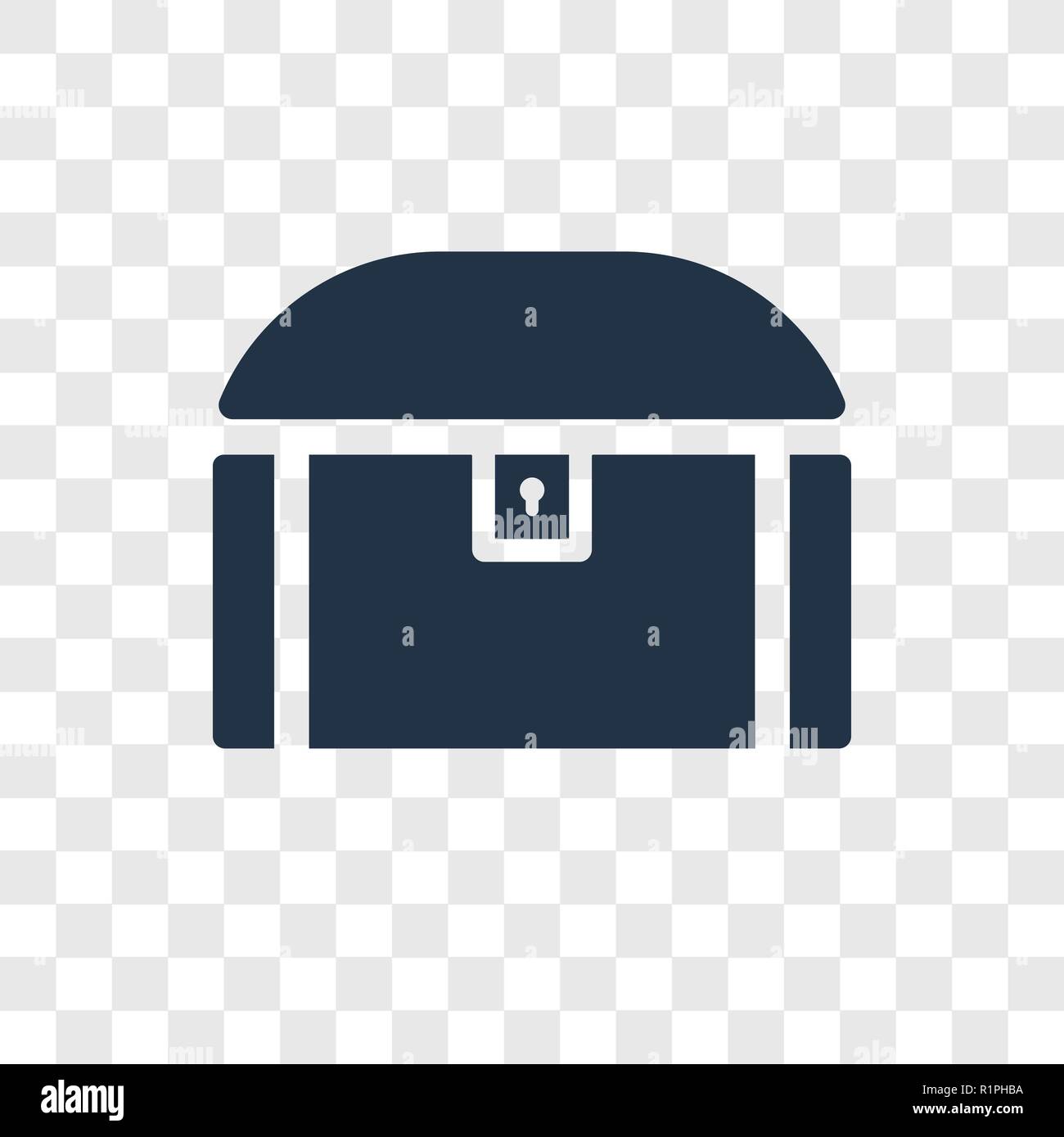 Chest vector icon isolated on transparent background, Chest ...