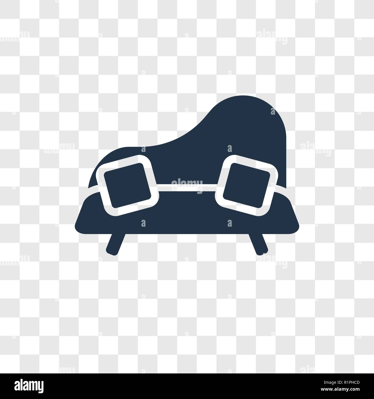 Divan vector icon isolated on transparent background, Divan ...