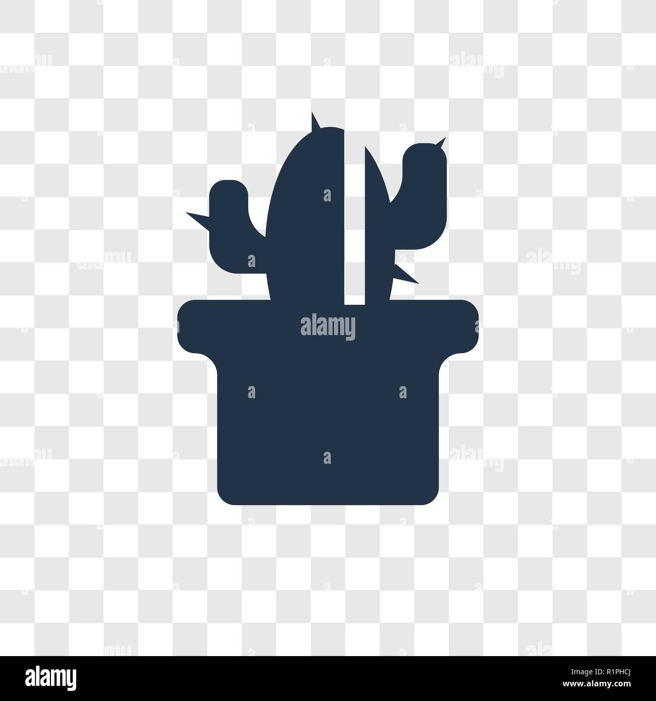 Cactus vector icon isolated on transparent background, Cactus ...