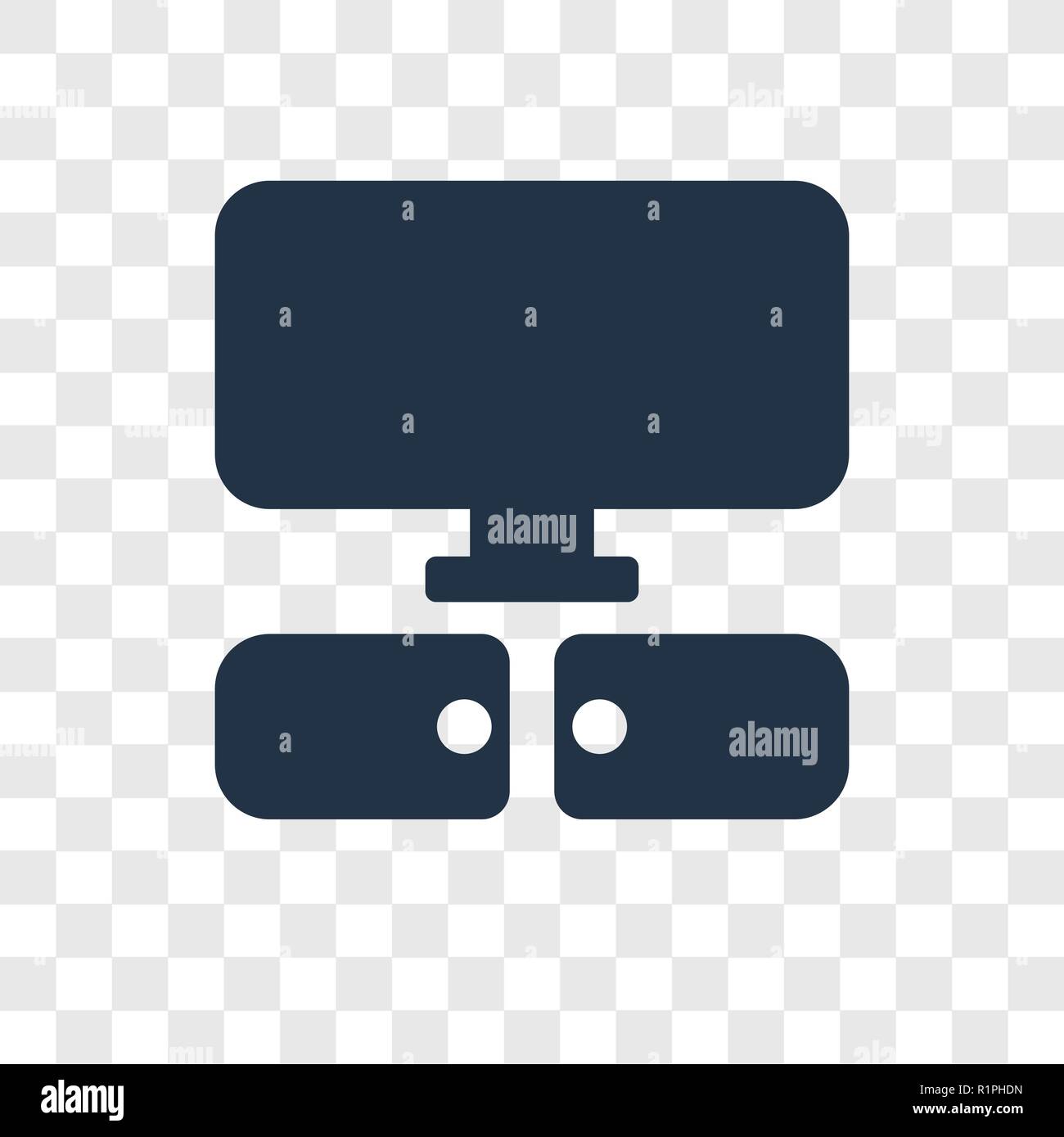 Television vector icon isolated on transparent background, Television ...