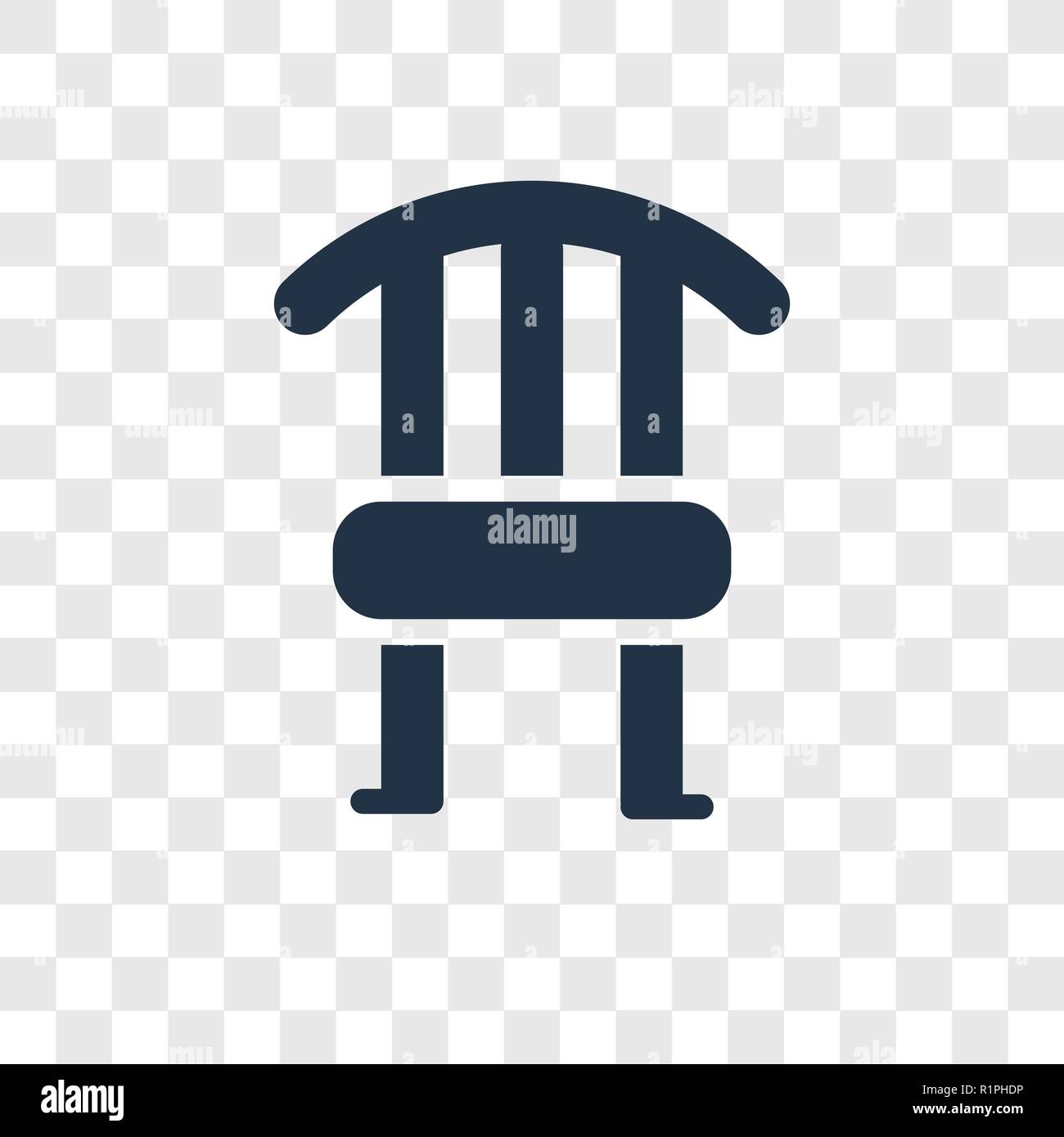 Chair vector icon isolated on transparent background, Chair ...