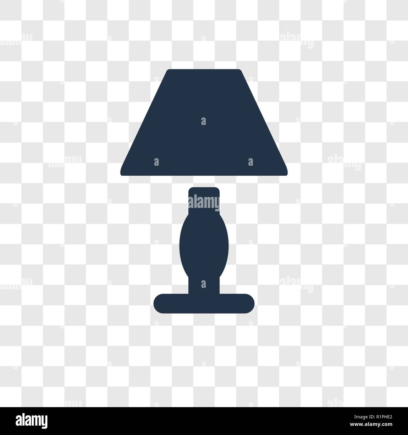 Lamp vector icon isolated on transparent background, Lamp transparency ...
