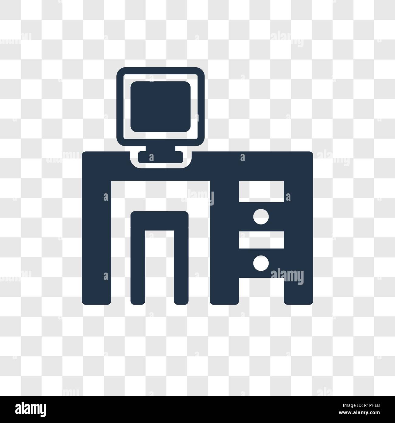 Computer vector icon isolated on transparent background, Computer ...