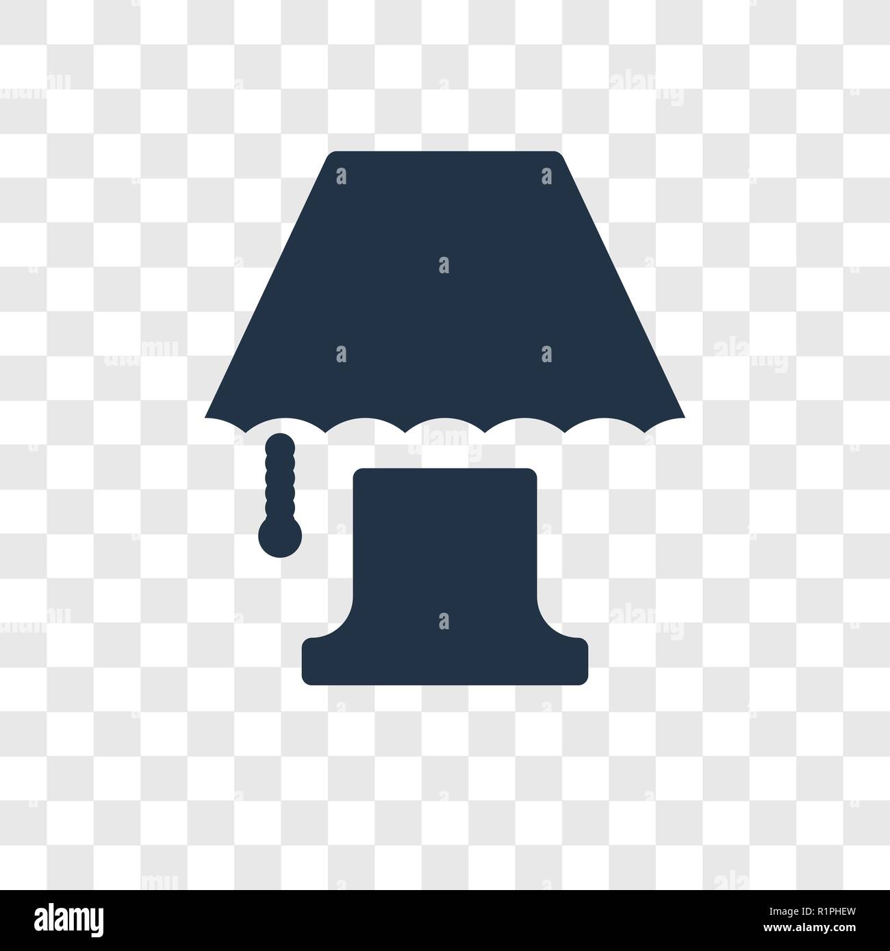 Lamp vector icon isolated on transparent background, Lamp transparency ...