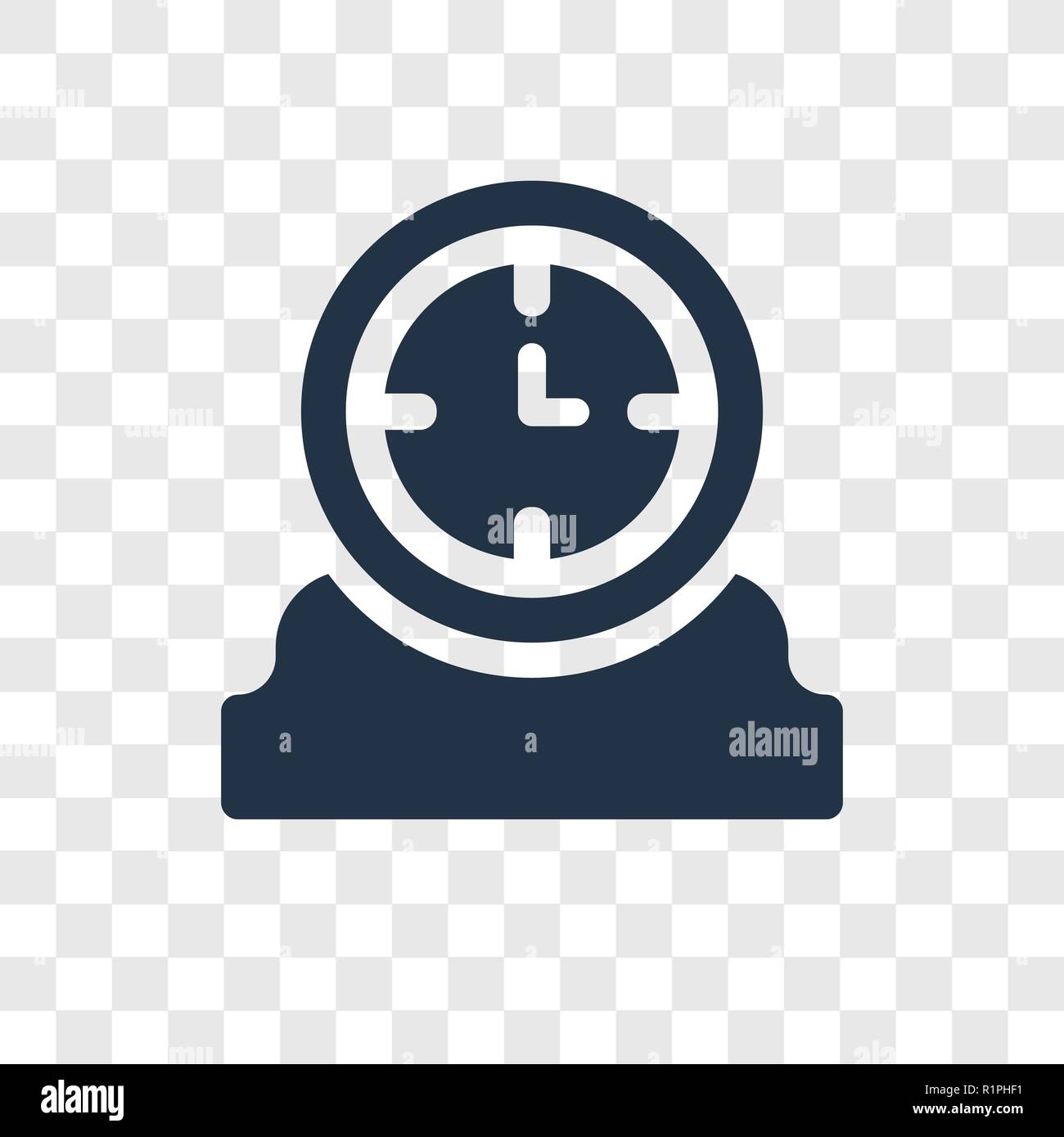 Clock vector icon isolated on transparent background, Clock ...