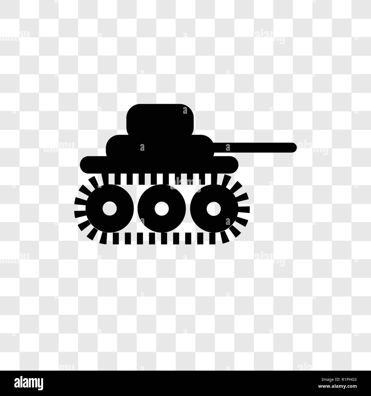 Tank vector icon isolated on transparent background, Tank transparency ...