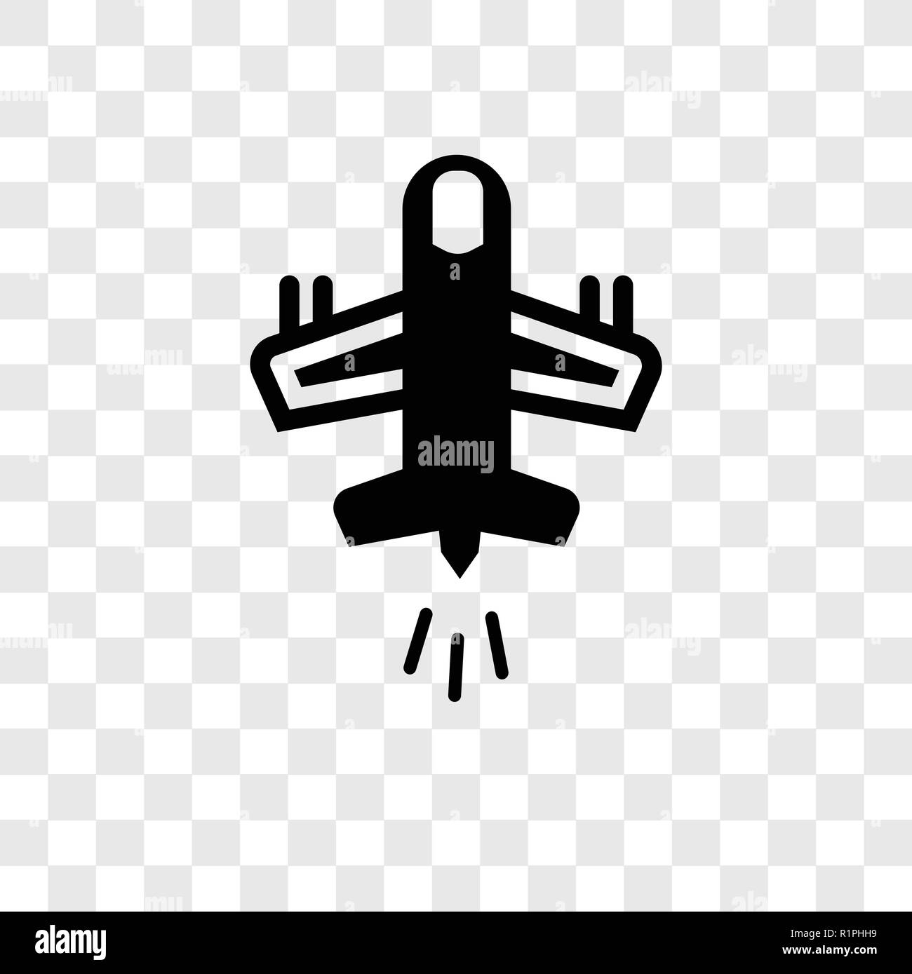 Plane vector icon isolated on transparent background, Plane ...