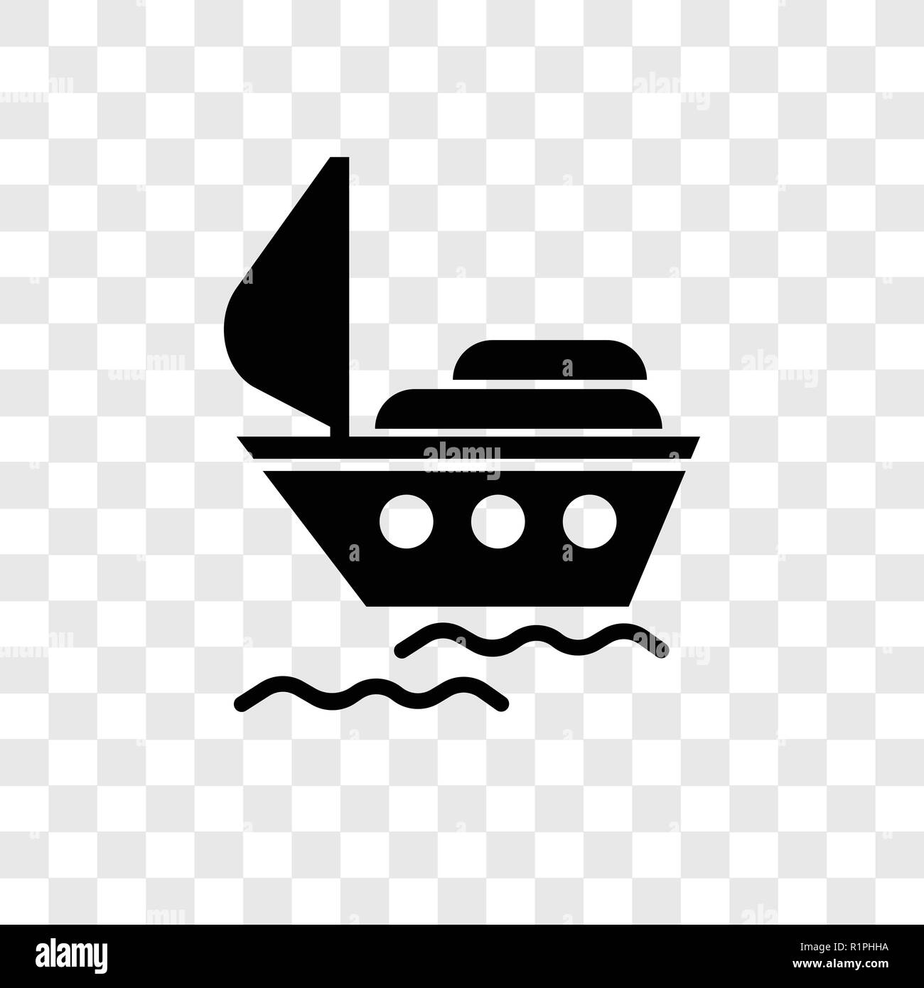Ship vector icon isolated on transparent background, Ship transparency ...