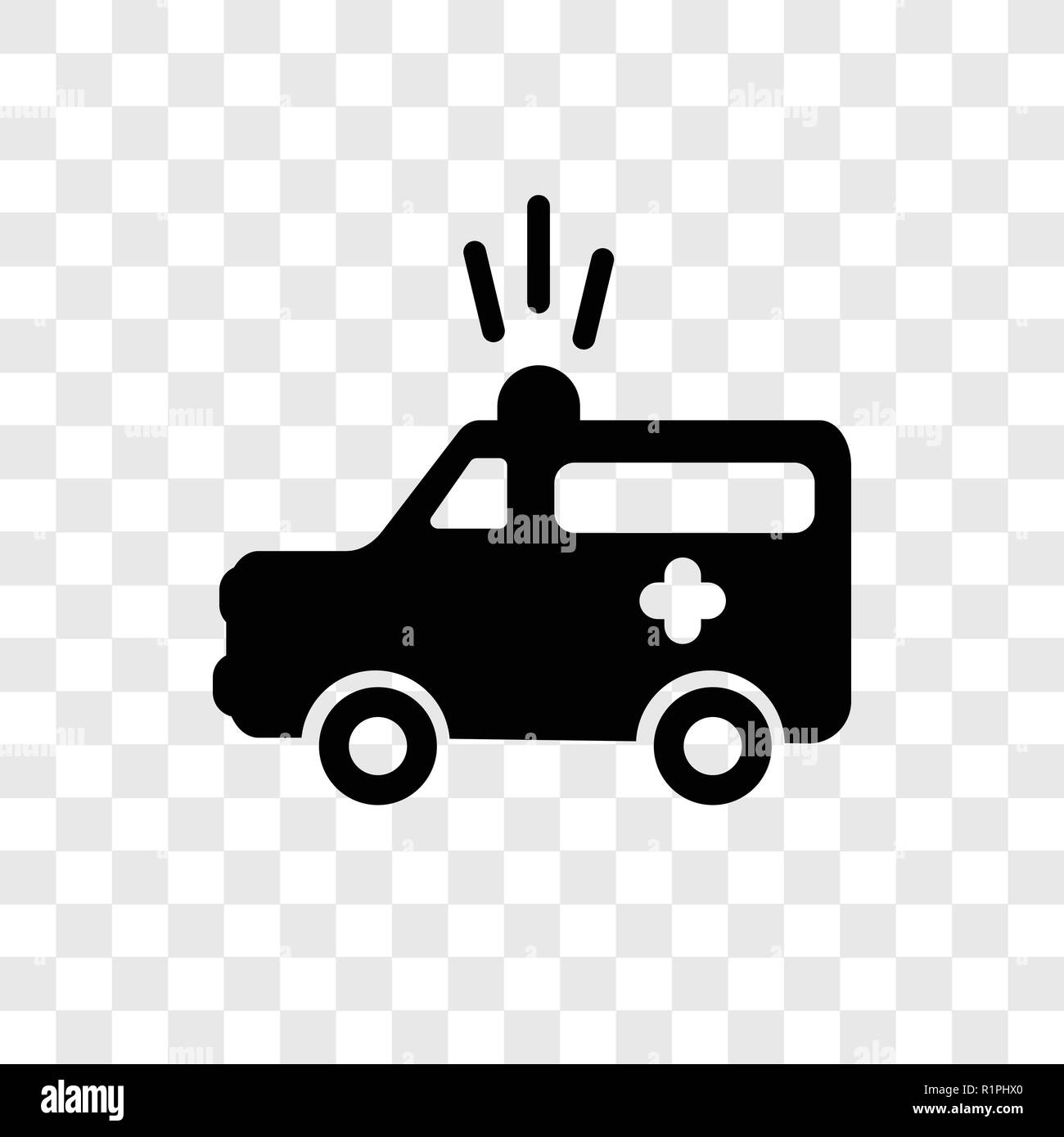 Ambulance vector icon isolated on transparent background, Ambulance ...