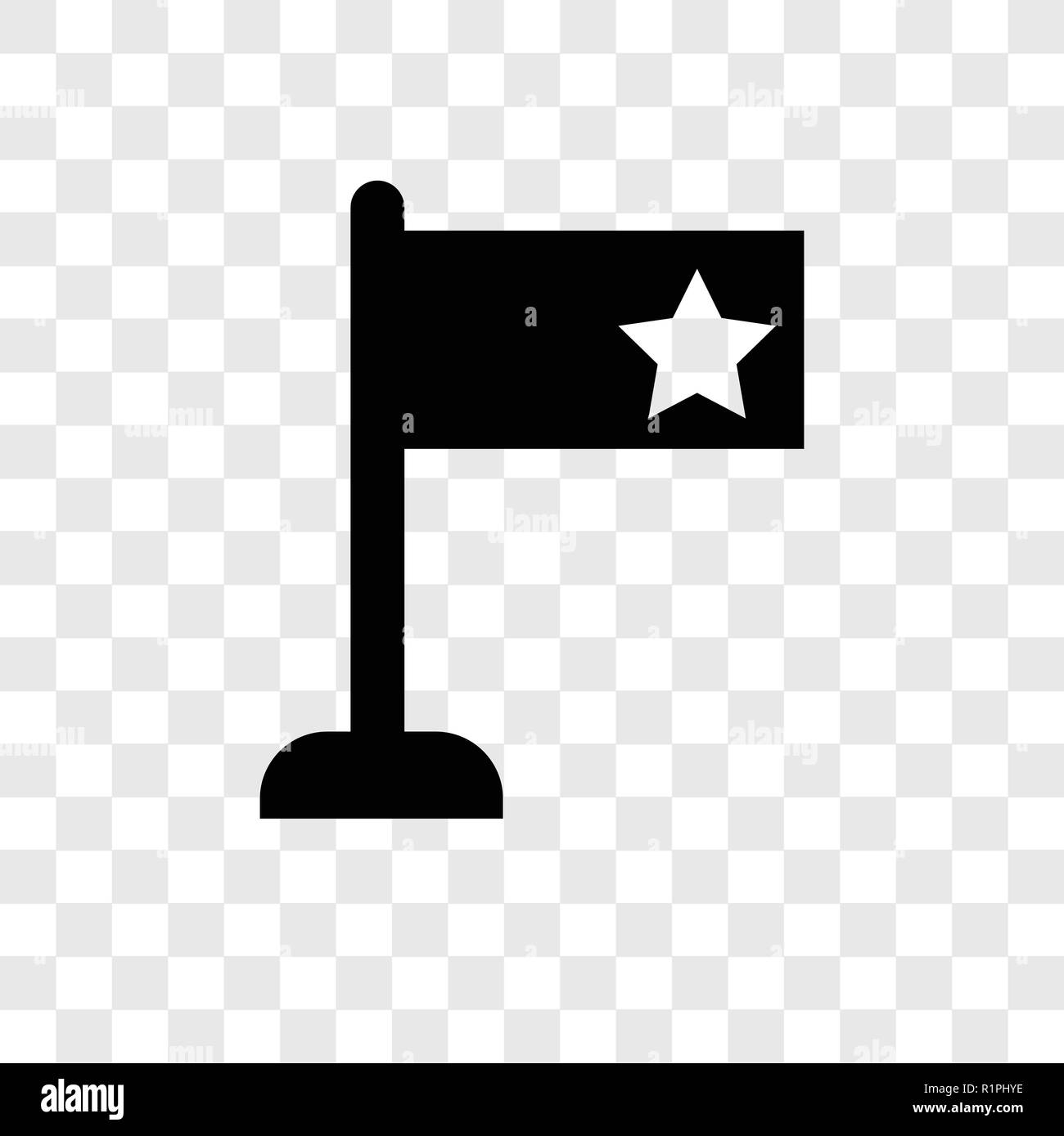 Flag vector icon isolated on transparent background, Flag transparency ...